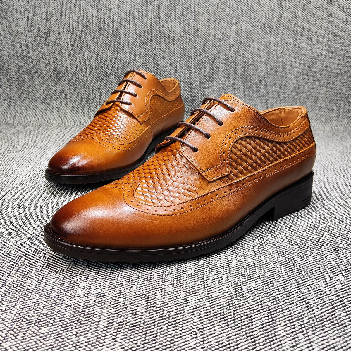 chaussure borsalino classique griffé marron – griffa chaussure